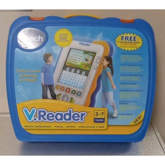 vtech | Toys | Vtech V Reader Interactive Reading System With 7 ...